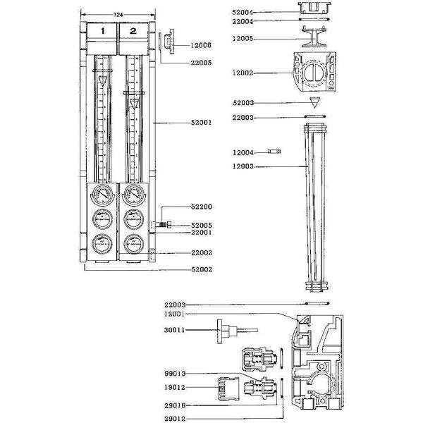 Water Regulator parts - Inner O-Ring for between zones for large regul ...