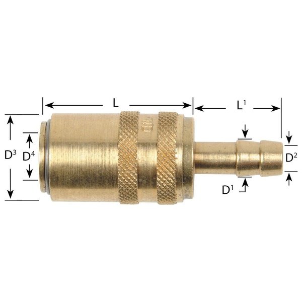 Euro Series compatible Straight socket couplings with hose tail ...